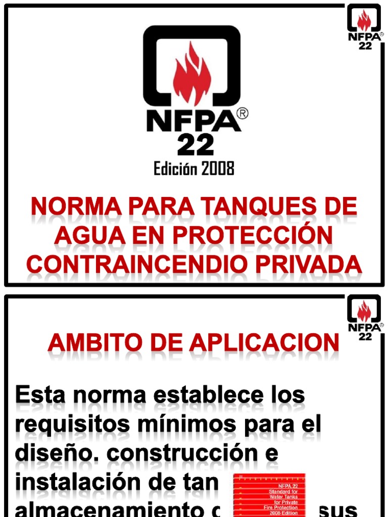 Exposicion NFPA 22 | PDF