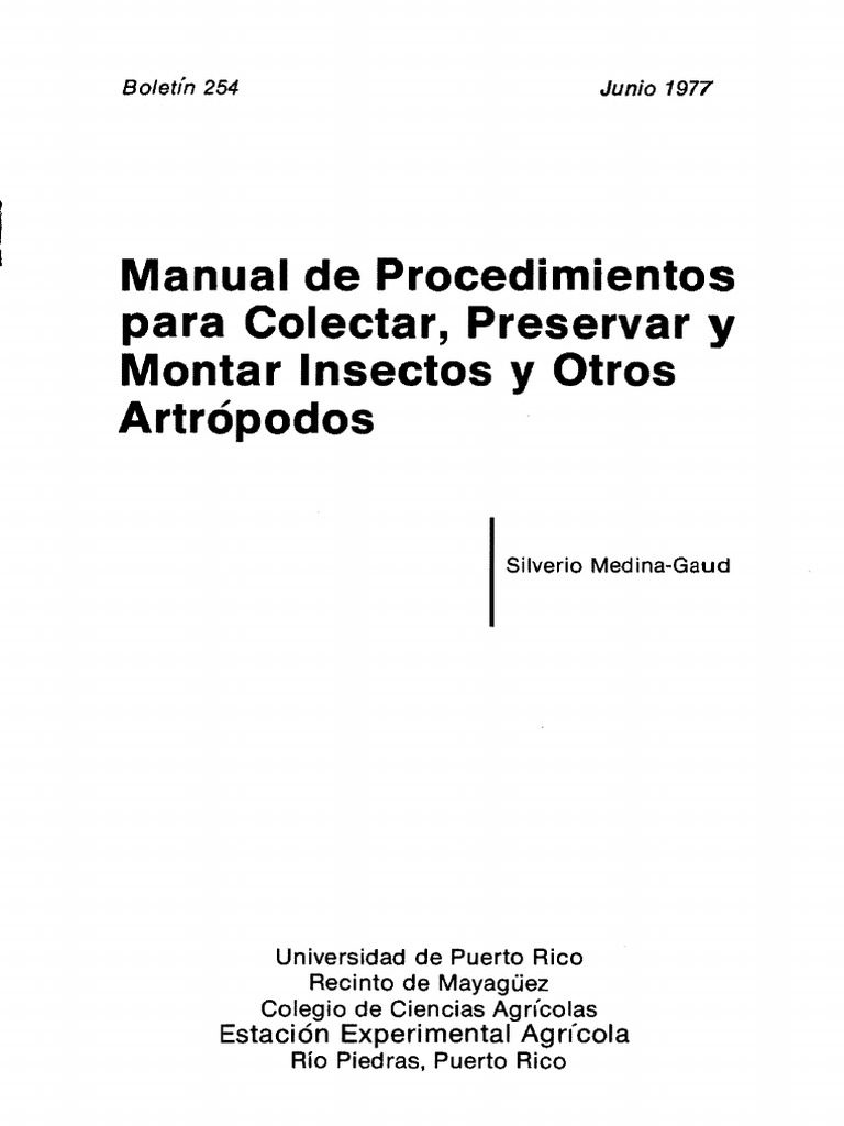 Manual Colectar y Montar Insectos | PDF