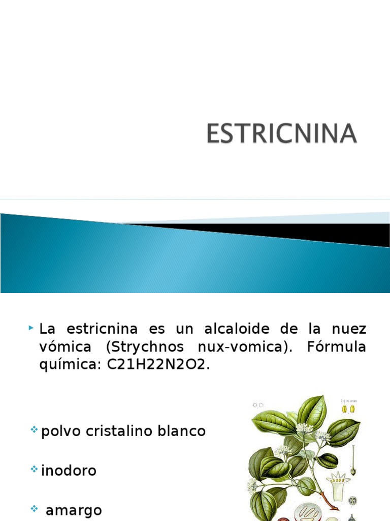 ESTRICCINA | PDF | Sustancias químicas | Compuestos químicos