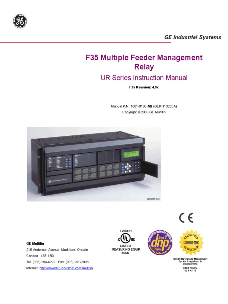 Manual Rele GE F35 | PDF | Input/Output | Object (Computer Science)
