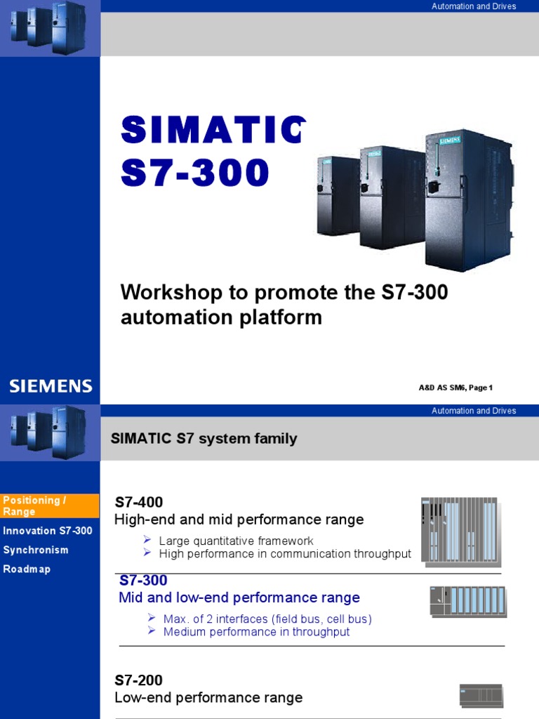 Simatic S7-300: Workshop To Promote The S7-300 Automation Platform | PDF | Computer Programming ...