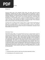Four Press Theories | PDF | Freedom Of The Press | Authoritarianism