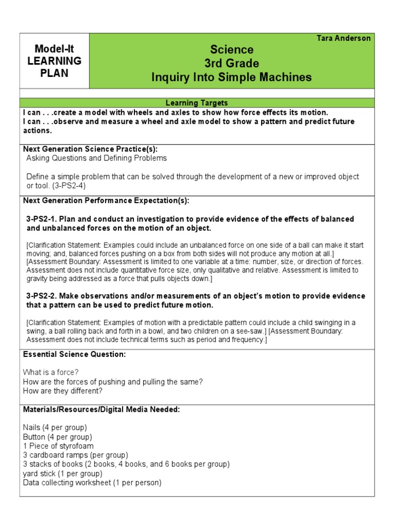5 Es Simple Machines | PDF | Machines | Psychological Concepts