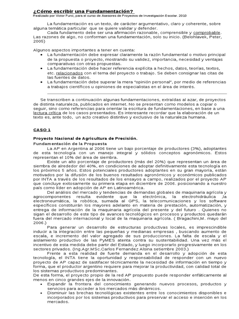 Como Escribir Una Fundamentacion | PDF | Ciencia y Tecnología | Science