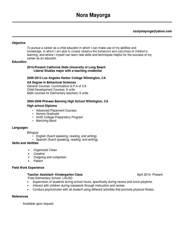 Nora Mayorga Resume | PDF | Wellness