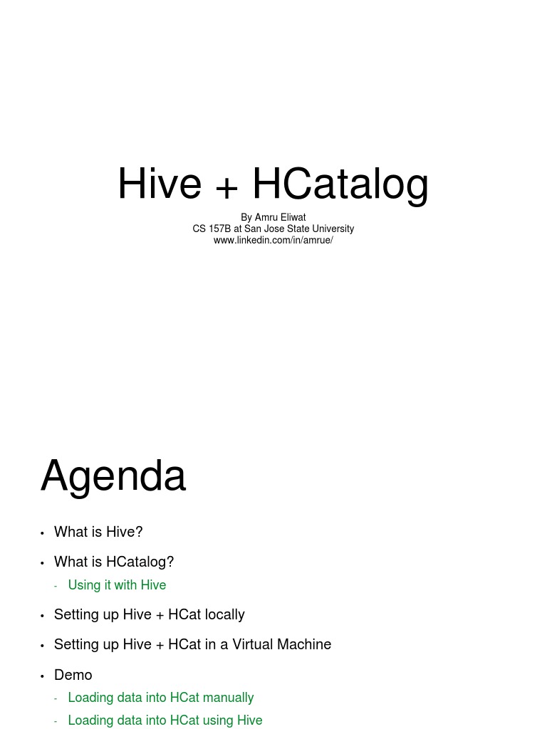Hive + HCatalog | PDF | Apache Hadoop | Areas Of Computer Science