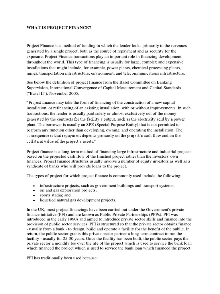 Understanding Project Financing | PDF | Project Finance | Public ...