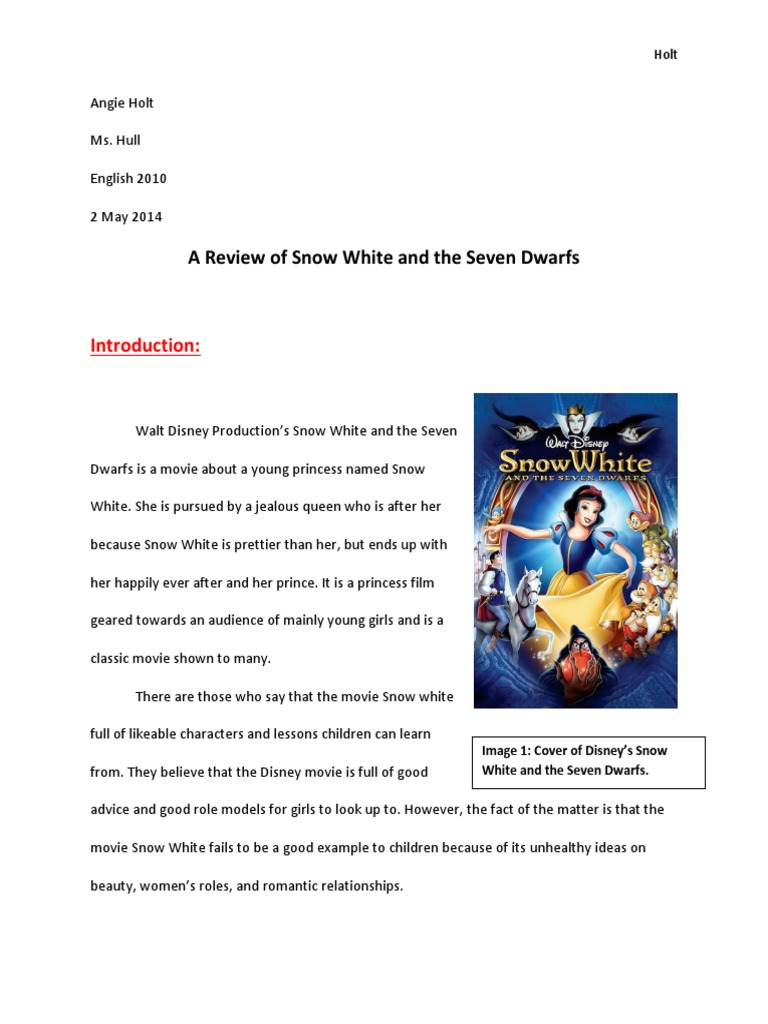 Snow White Evaluation | PDF | Snow White | Body Image