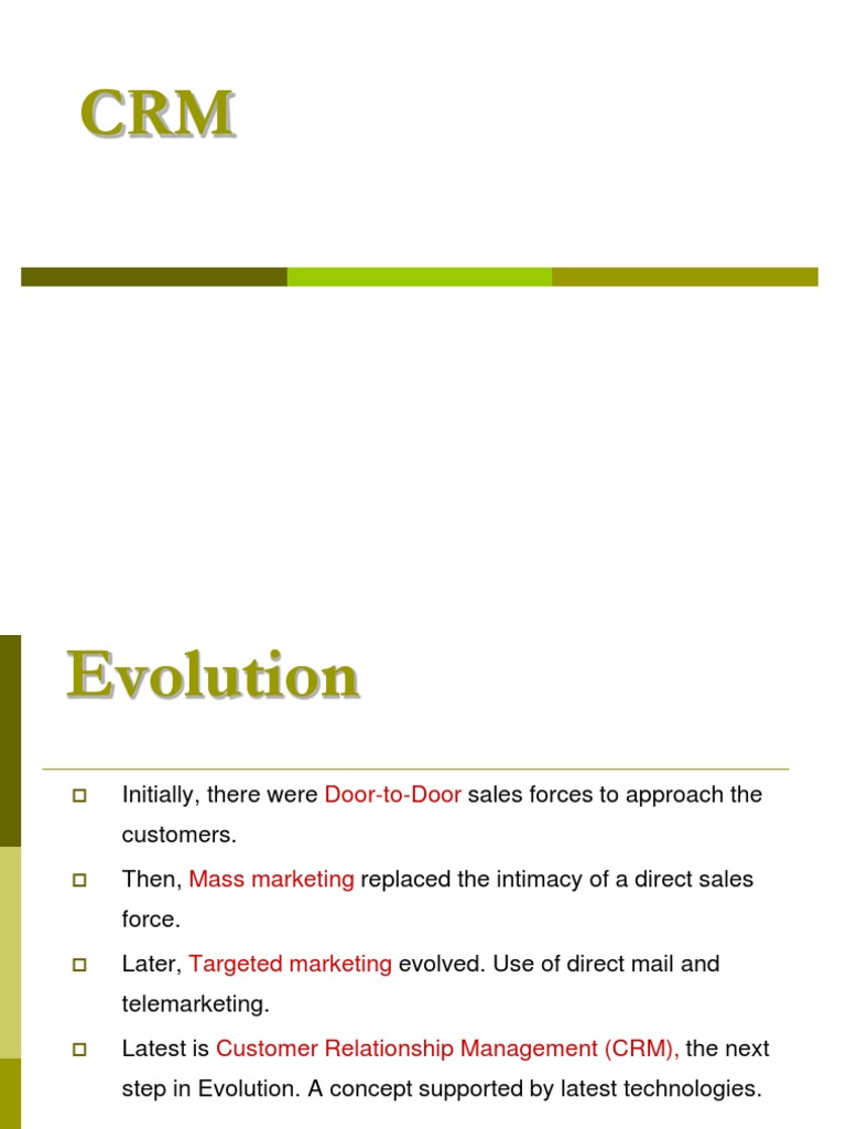 Session 2 Evolution of CRM | PDF | Data Warehouse | Customer ...