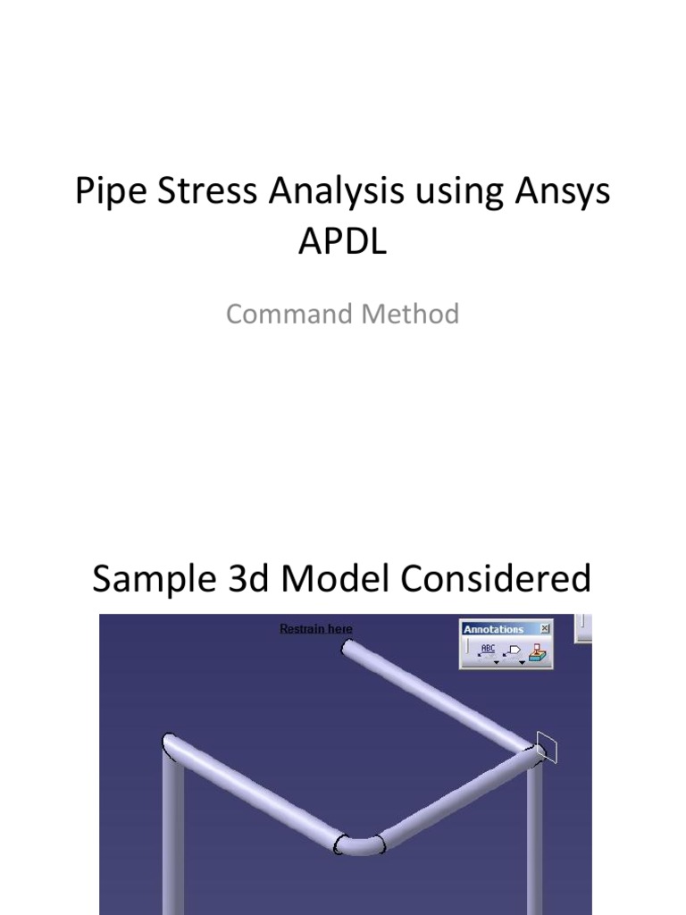 Pipe Stress Analysis Using Ansys APDL | PDF | Stress–Strain Analysis ...