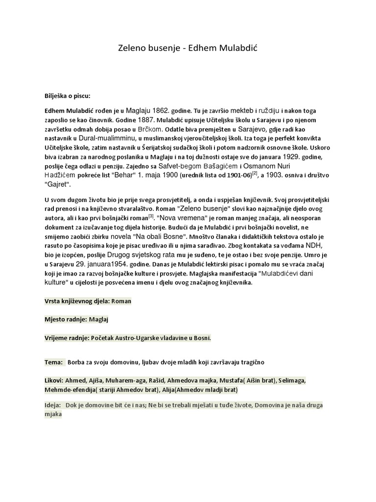 Zeleno Busenje | PDF