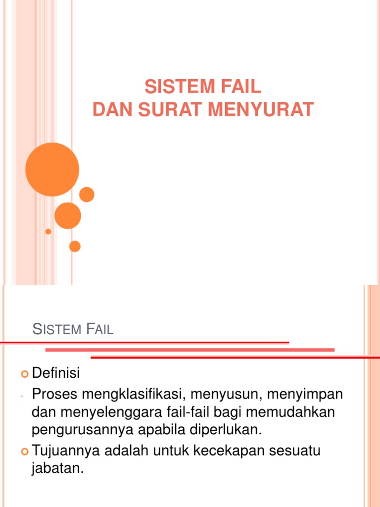 Sistem Fail Dan Surat Menyurat | PDF