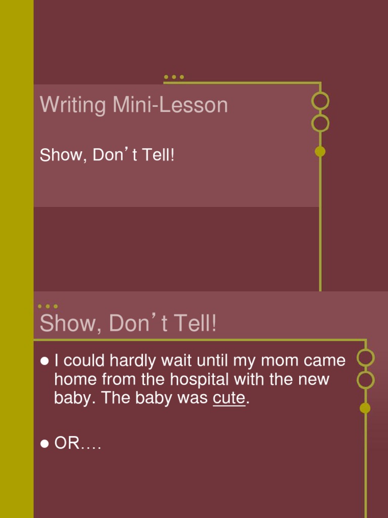 Show Dont Tell | PDF