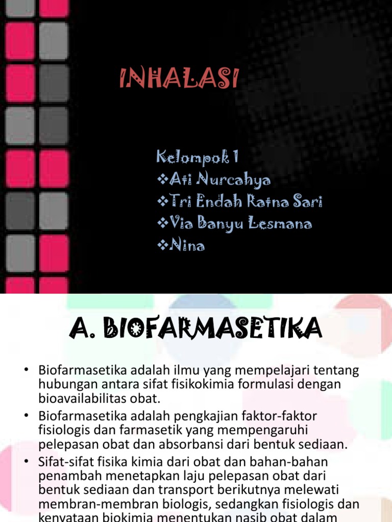Biofarmasetika dan Inhalasi Obat | PDF
