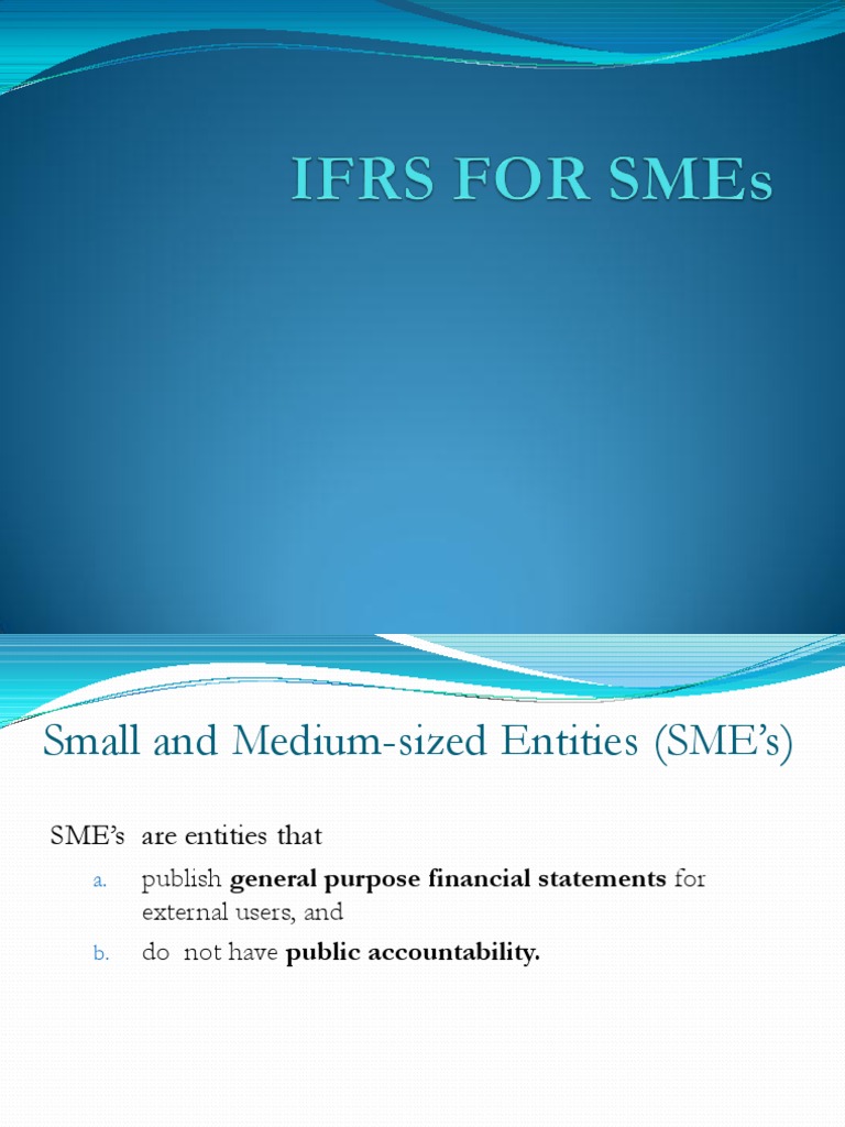 Ifrs For Smes | PDF | Goodwill (Accounting) | International Financial Reporting Standards