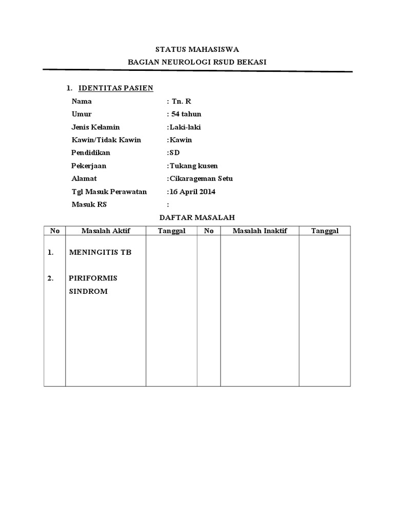 STATUS Neurologis | PDF