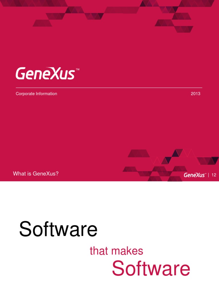 GeneXus Presentation en | PDF | Software Development | Application Software