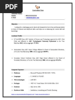 BBA Freshers Resume Sample | PDF | Career & Growth