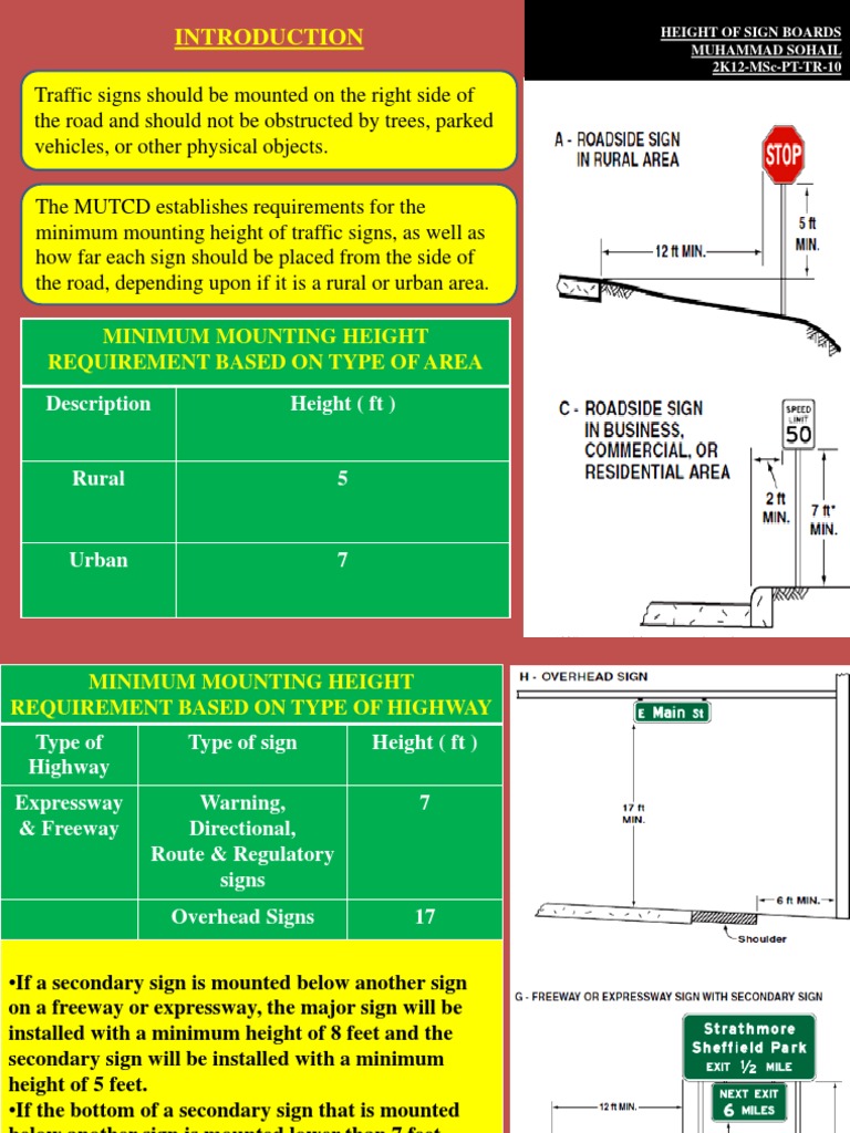 Minimum Mounting Height Requirement Based On Type of Area | PDF ...