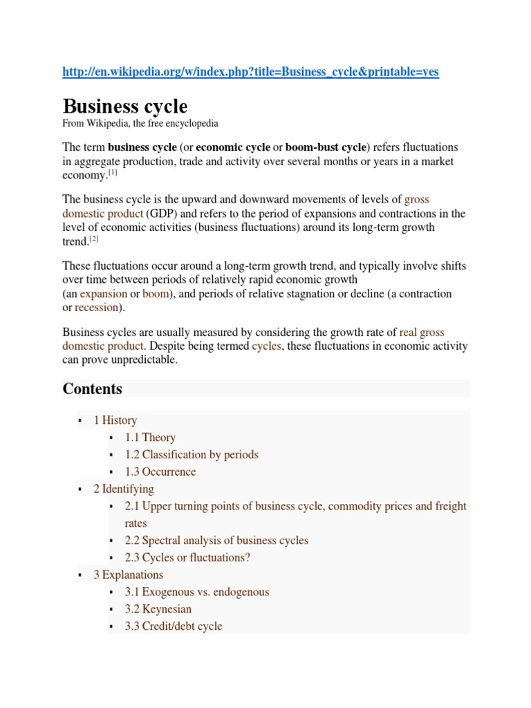 Business Cycle PDF | PDF | Business Cycle | Keynesian Economics