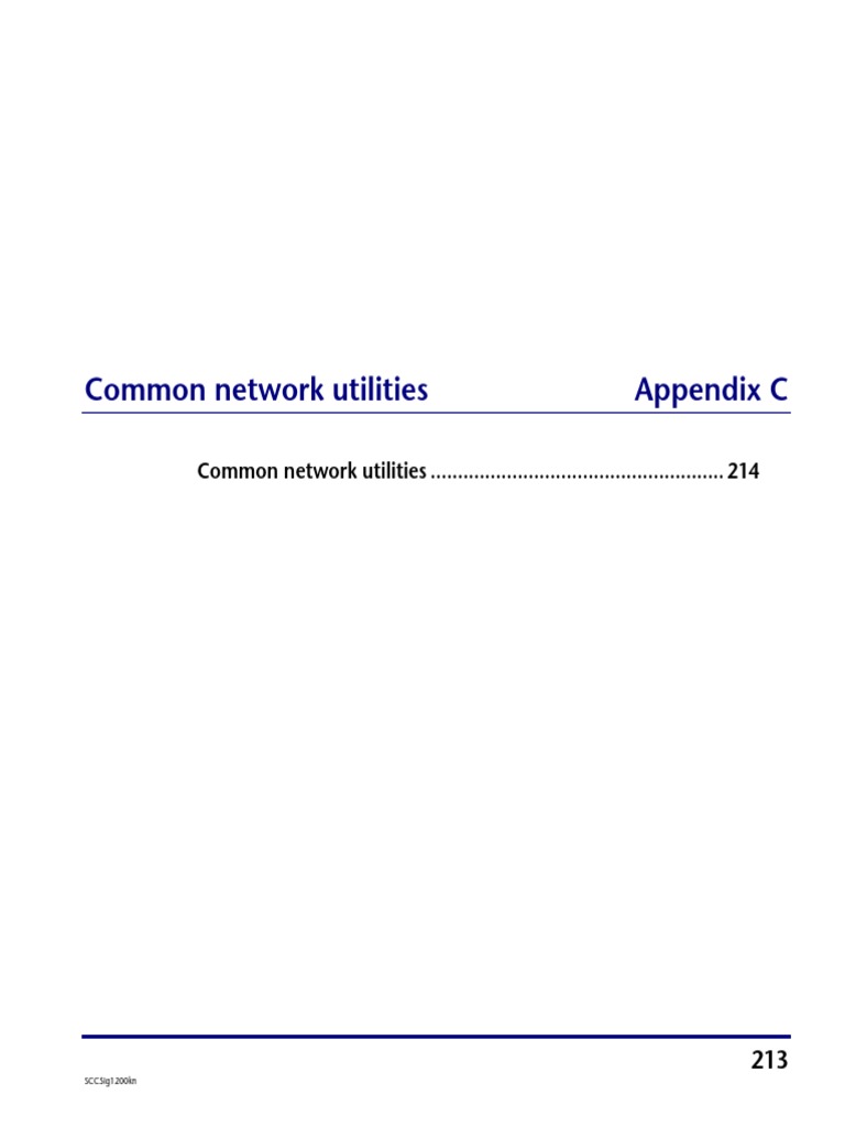 Appendix C Network Utilities | PDF | Computer Network | Macintosh