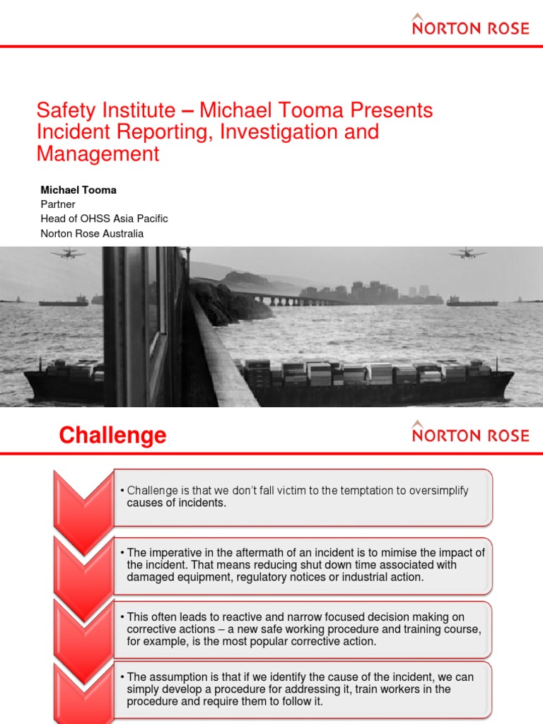 Michael Tooma Incident Investigation2012 | PDF | Reinforcement | Causality