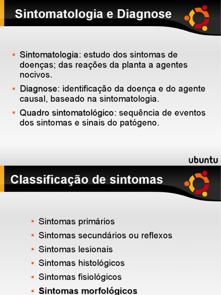 Sintomatologia e Diagnose | Ciências da Saúde | Bem-estar