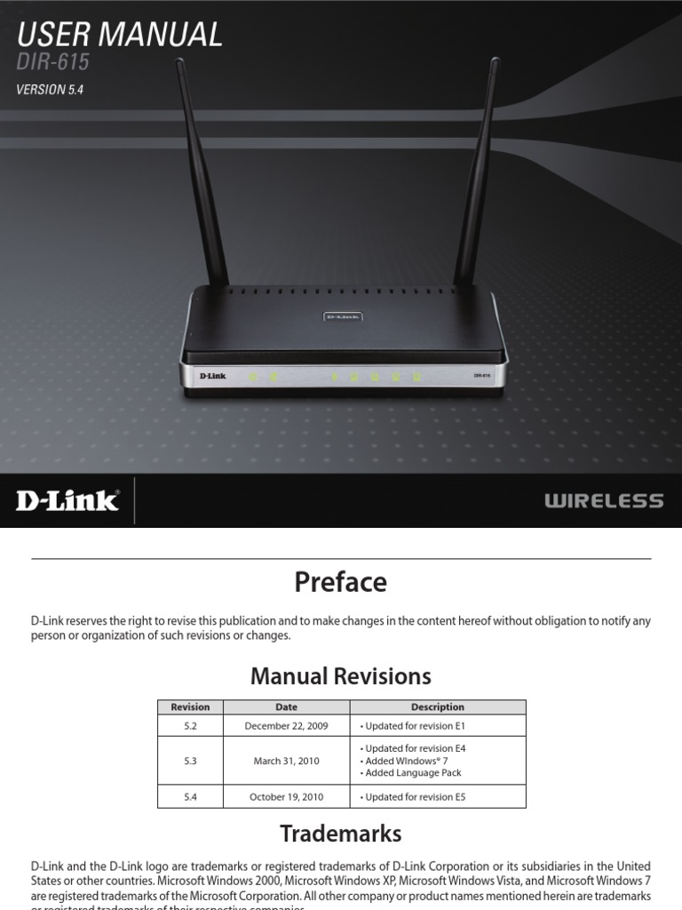 DIR-615 E5 Manual v5.4 (BR) | PDF | Ip Address | Port (Computer Networking)