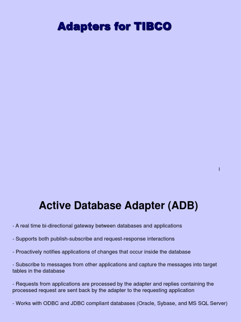 6 Tibco ADB | PDF | Table (Database) | Databases