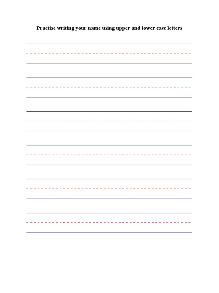 Name Writing Practice Guide | PDF