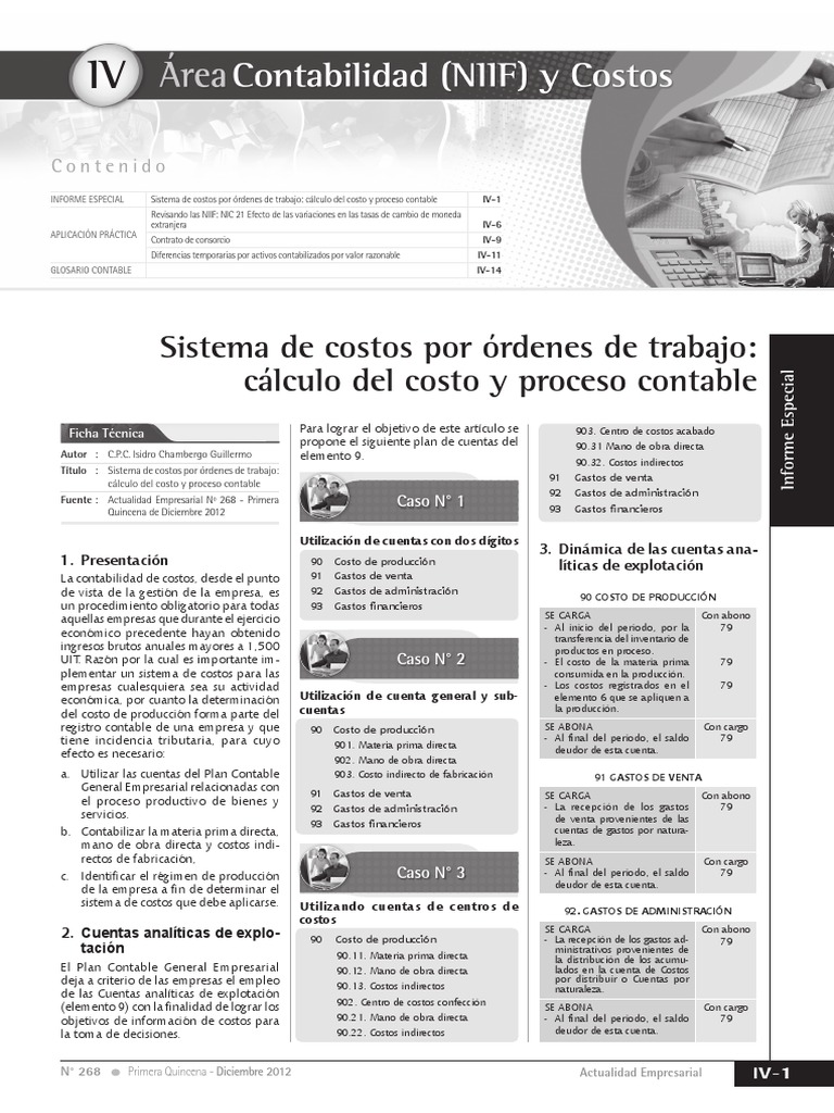 Caso Practico Costo Por Ordenes Fabricacion de Camisa | PDF | Costo | normas internacionales de ...