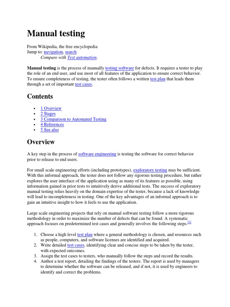 Manual Testing | PDF | Software Testing | Quality Assurance