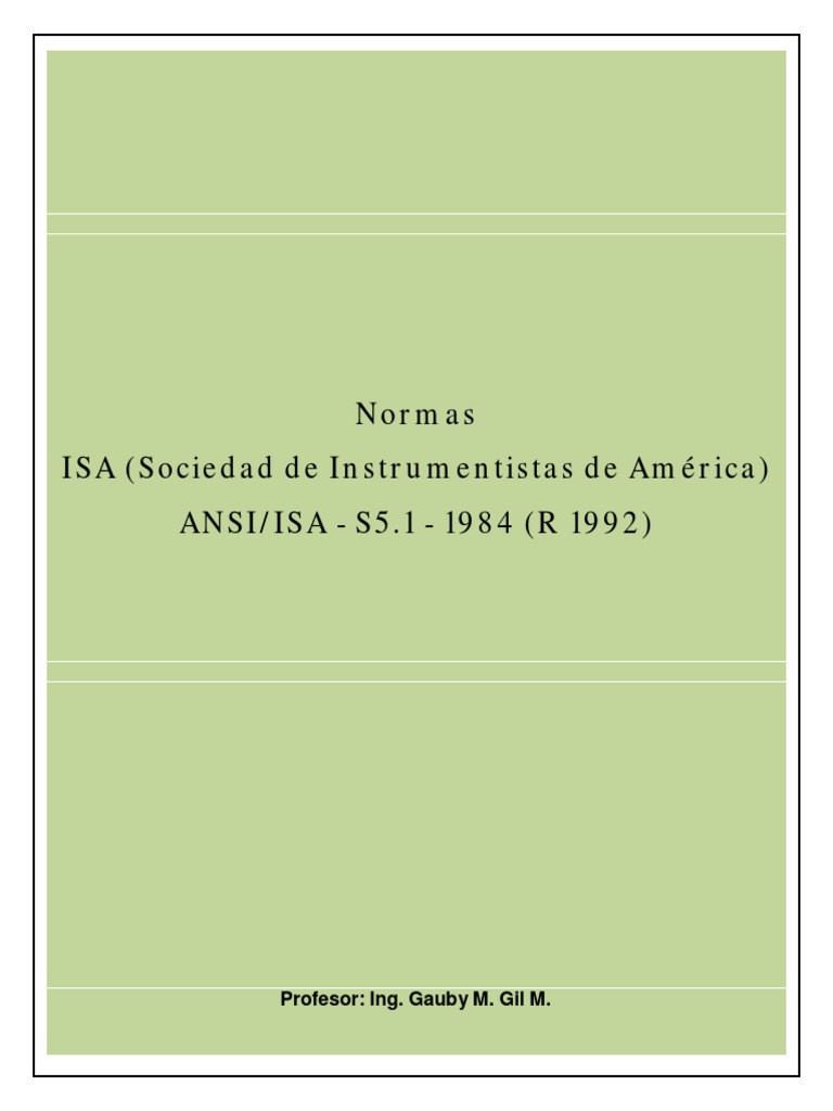 Norma Ansi-Isa-S5.1-1984 (R 1992) . | PDF | Solenoide | Electrónica