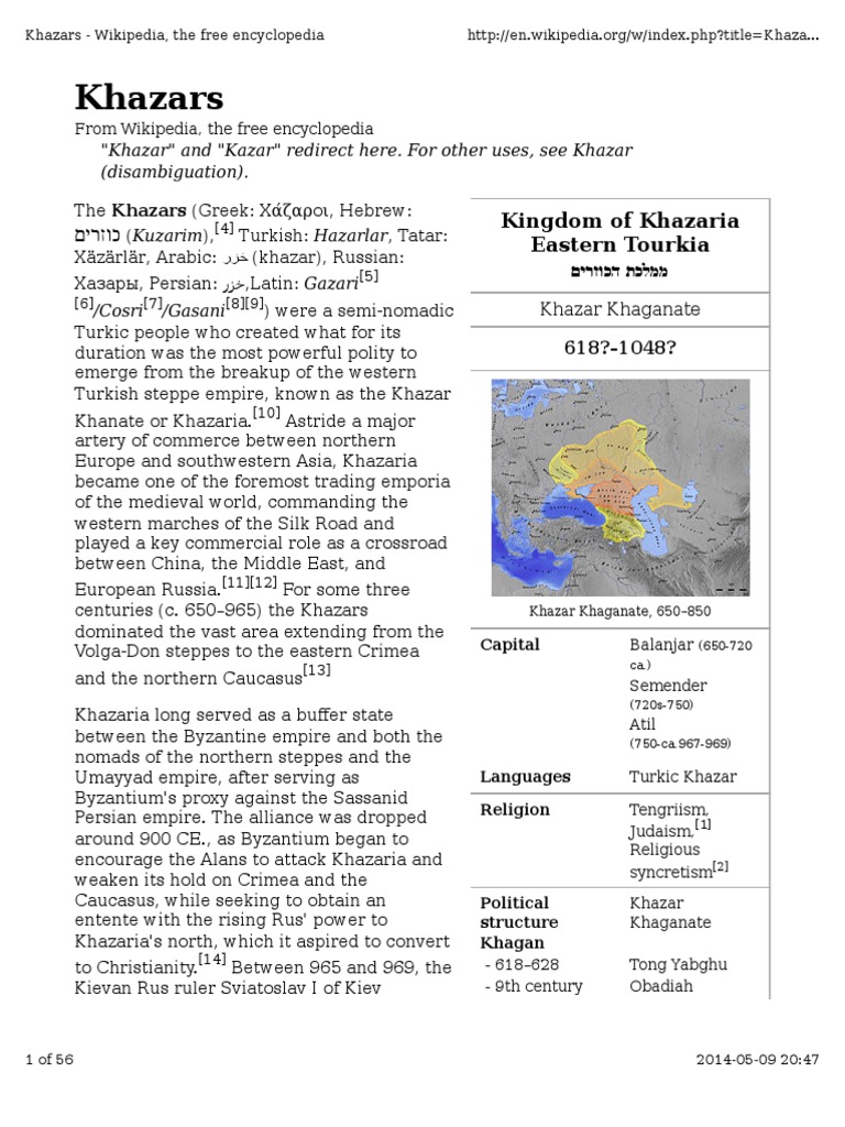 Khazars | PDF | Religion And Belief | Unrest