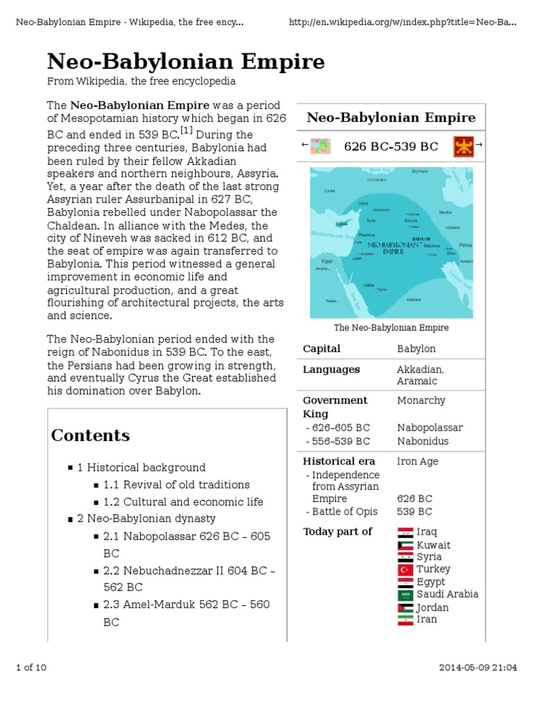 Neo Babylonian Empire | PDF | Babylonia | Babylon