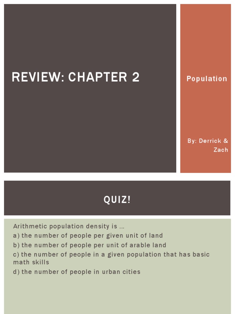 APHG Chapter 2 Review Powerpoint | Download Free PDF | Population ...