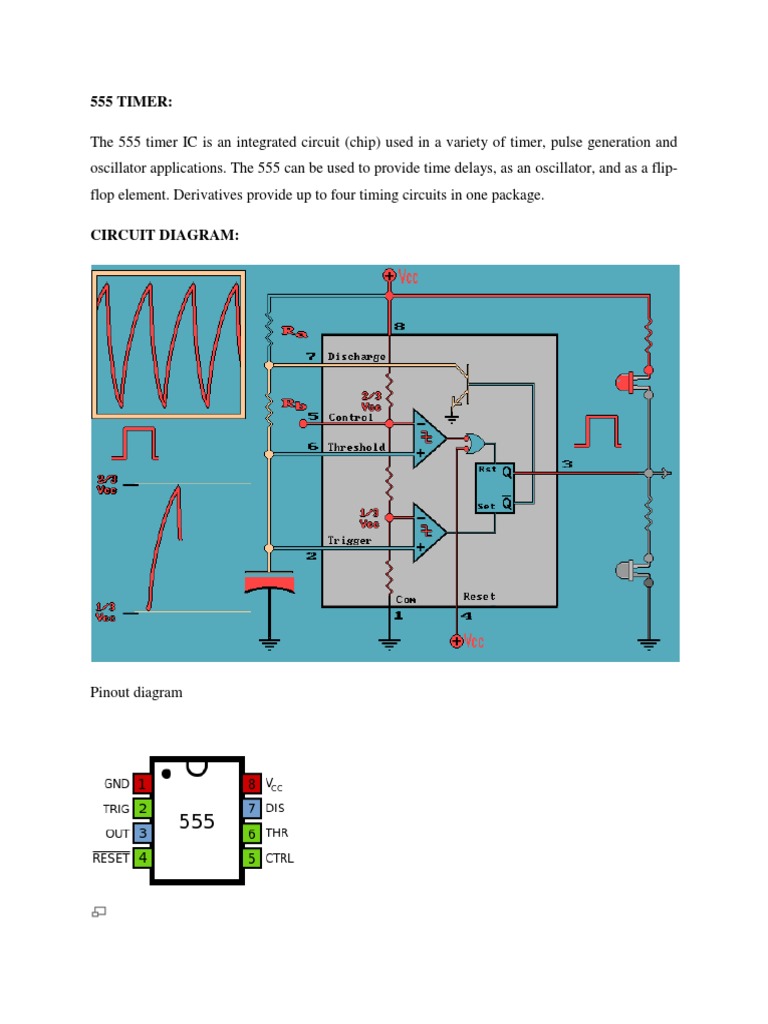 555 Timer | PDF | Electrical Engineering | Electronics