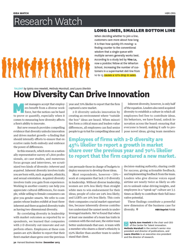 How Diversity Can Drive Innovation | PDF | Multiculturalism | Leadership
