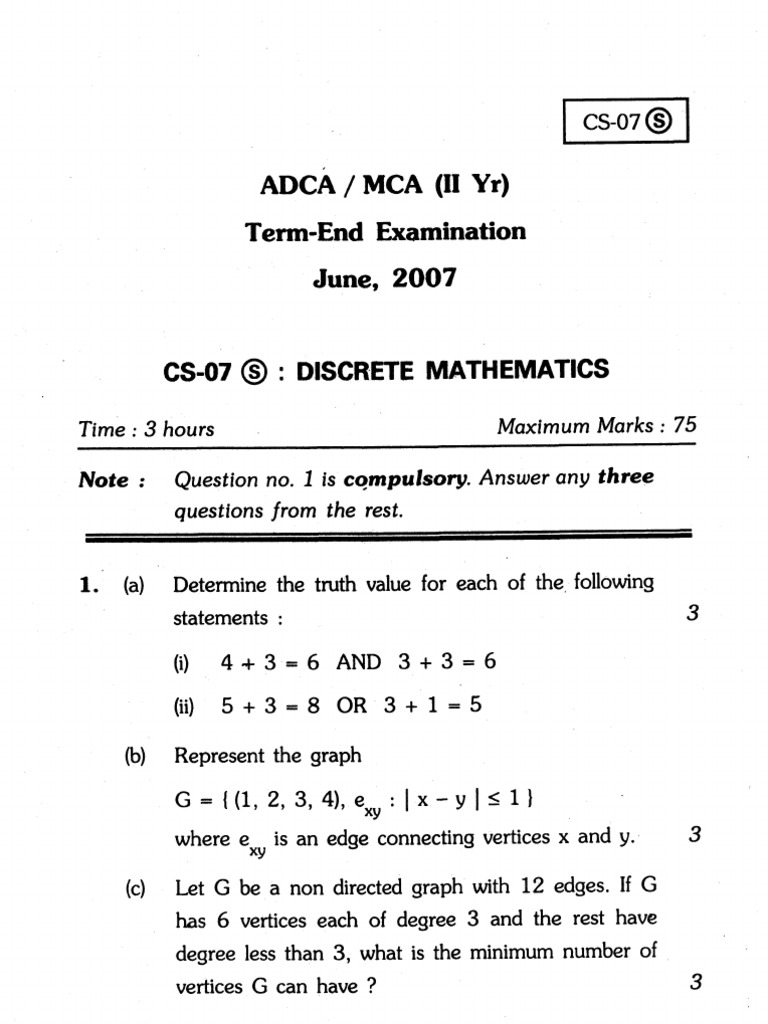 Discrete Maths | PDF | Discrete Mathematics | Mathematical Relations