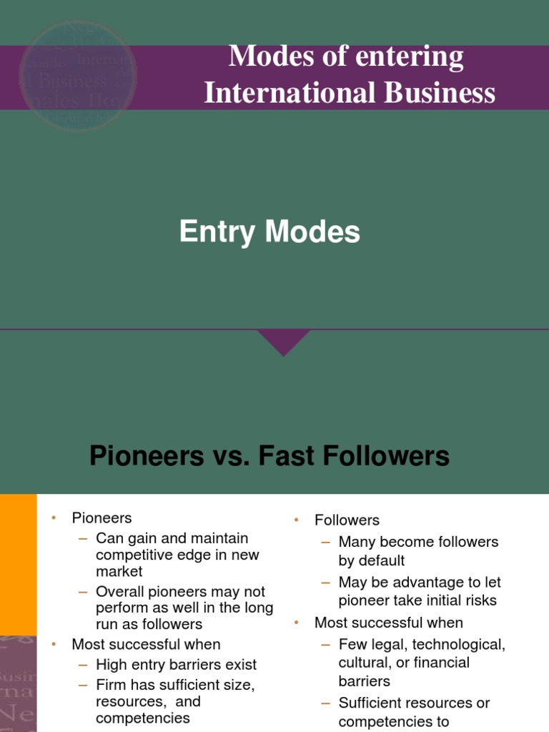 Models of Internalisation | PDF | Franchising | License