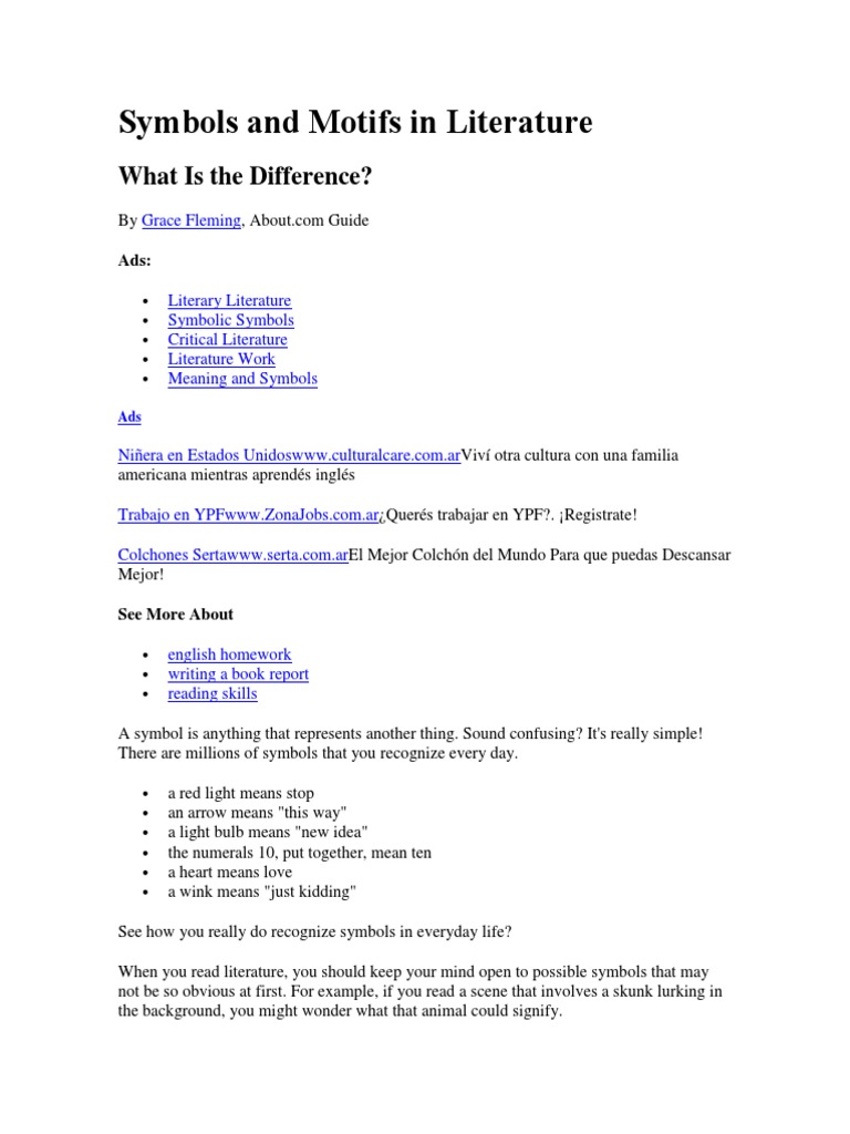 Literature Motif and Symbols | PDF | Symbols
