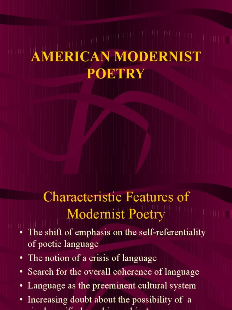 American Modernist Poetry | Download Free PDF | Poetry