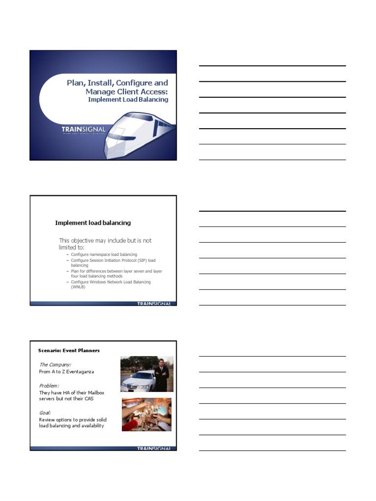 3658 - Implement Load Balancing | PDF | Load Balancing (Computing) | Session Initiation Protocol