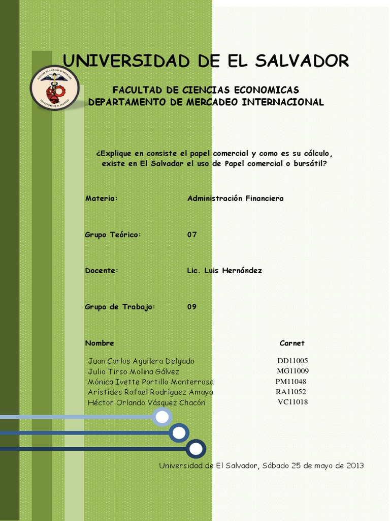 Papel Comercial: Concepto y Ejemplos | PDF | Bolsa | Bancos