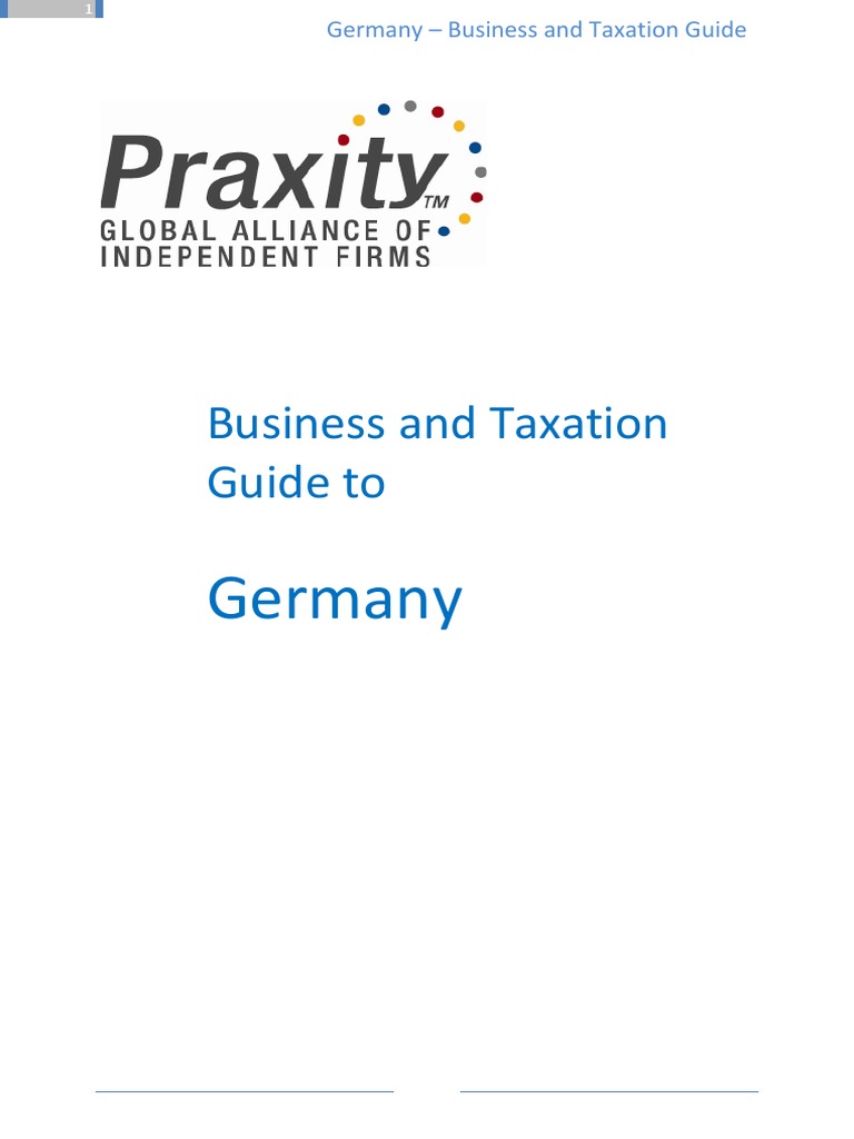Tax Guide - Germany | PDF | Finance & Money Management | Travel