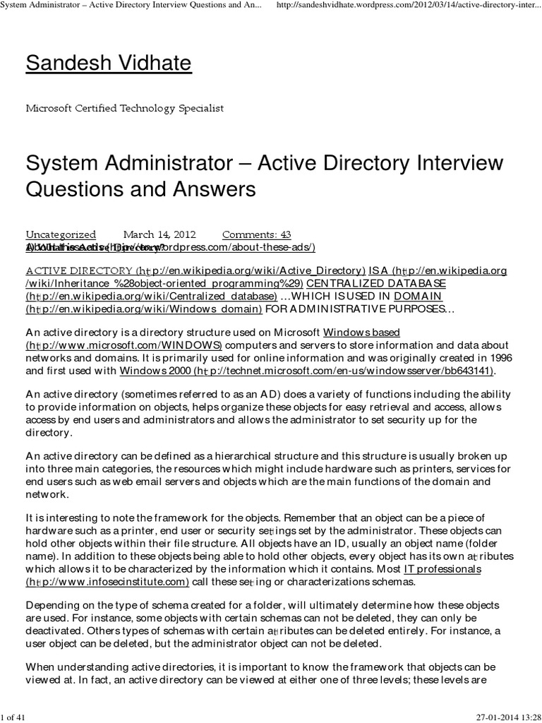 Active Directory | PDF | Active Directory | Windows 2000
