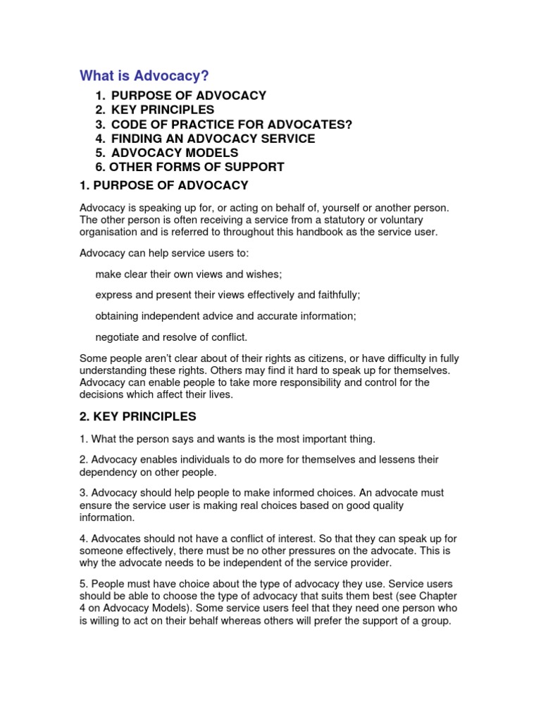 What Is Advocacy? | PDF | Advocacy | Cambridge