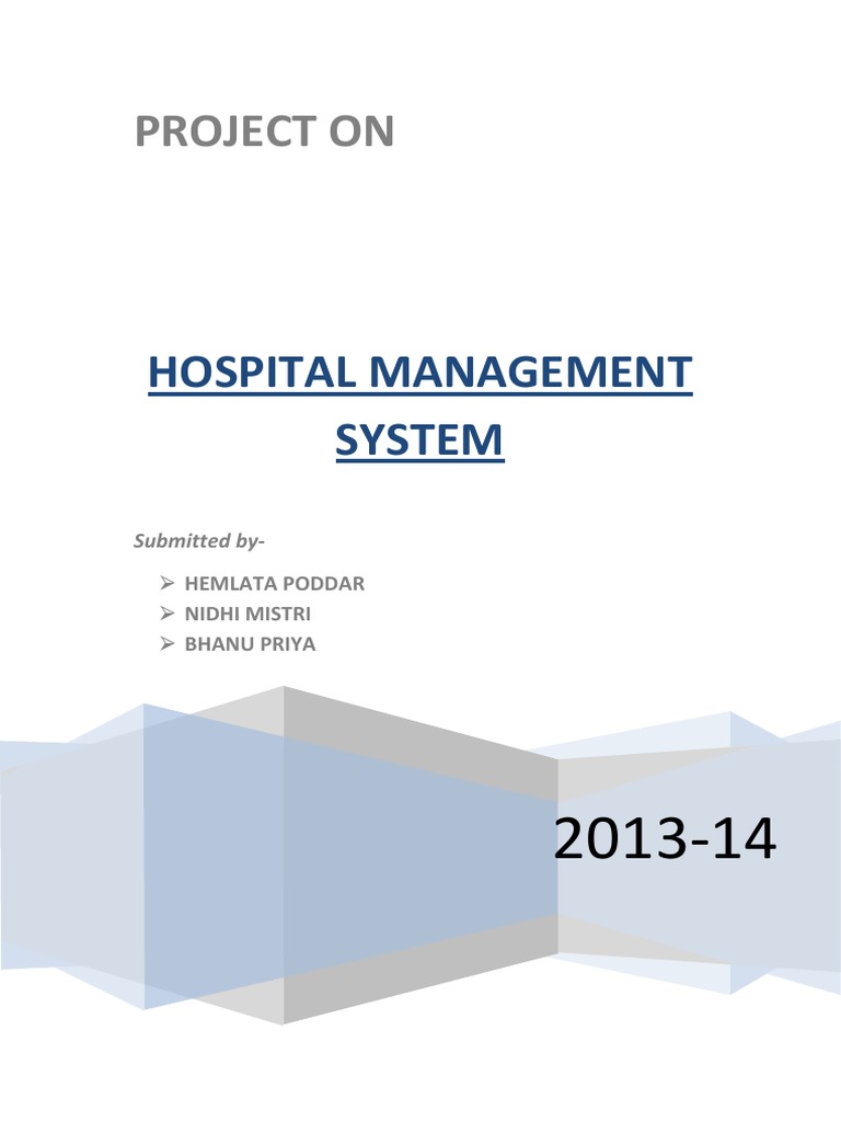 Hospital Management System | PDF | Patient | Specialty (Medicine)