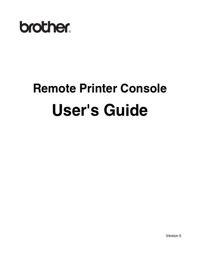 Remote Printer Console: User's Guide | PDF | Microsoft Windows | Command Line Interface
