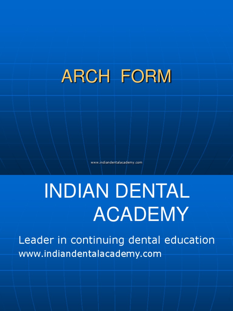 Arch Form Classifications in Orthodontics | PDF | Orthodontics | Dentistry